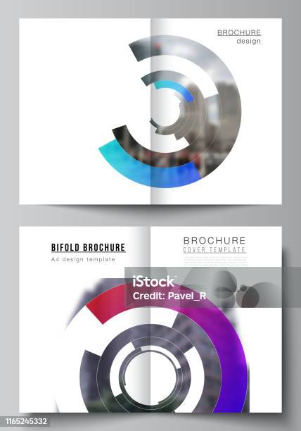 Tata Letak Vektor Dari Dua Templat Desain Mockup Sampul Modern Format