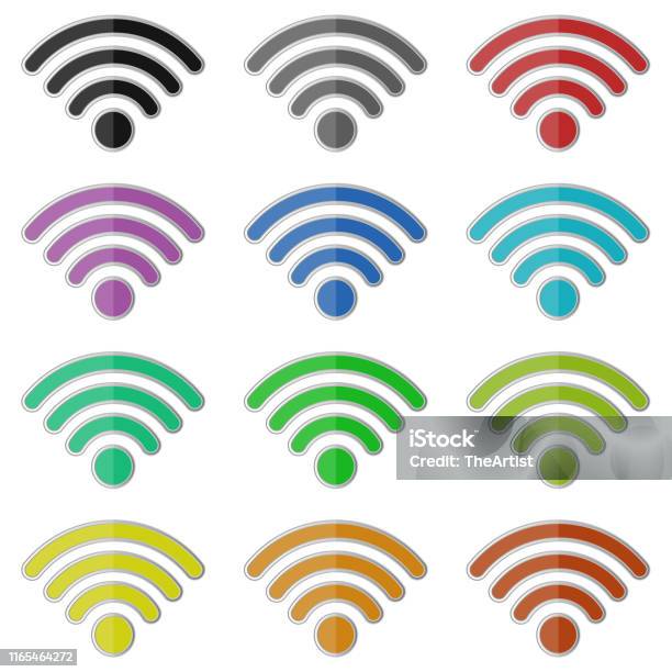 Ilustrasi Desain Vektor Wifi Internet Terisolasi Pada Latar Belakang