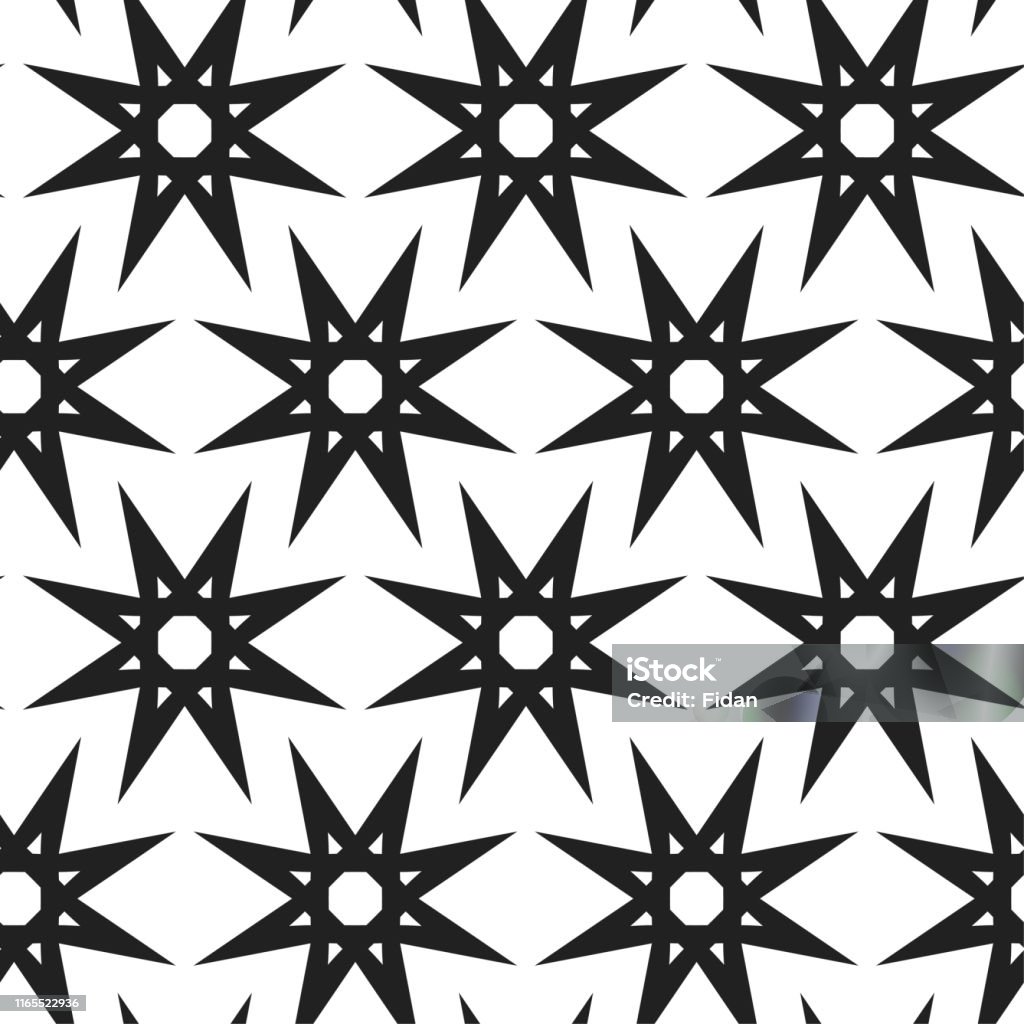 Seamless Vector Background Black And White Repeat Pattern Abstract 10