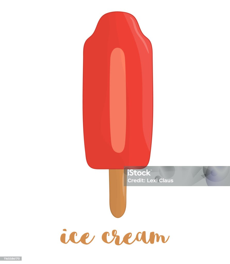 Vector Illustration Of Colorful Icecream Sweet Summer Dessert Drawing