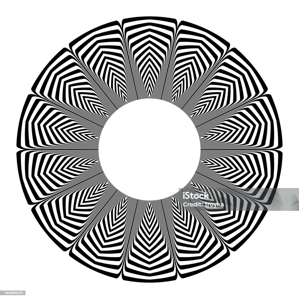 Circle Geometric Pattern Design Element Lines Texture Stock
