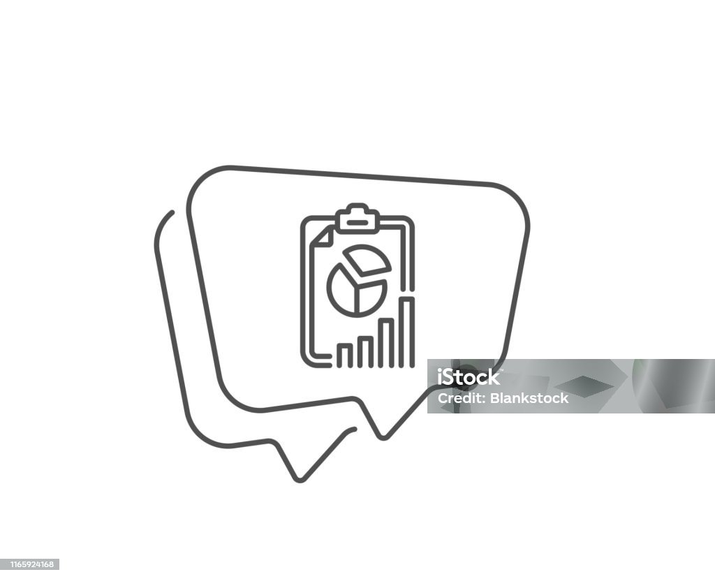 Report Line Icon Column Graph Pie Chart Sign Vector Stock Illustration Download Image Now Istock