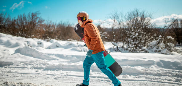 Free Stock Photo of Person Walking in Snow With Snowboard | Download ...