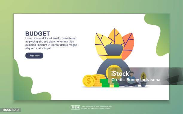 Templat Halaman Arahan Anggaran Konsep Desain Datar Modern Desain