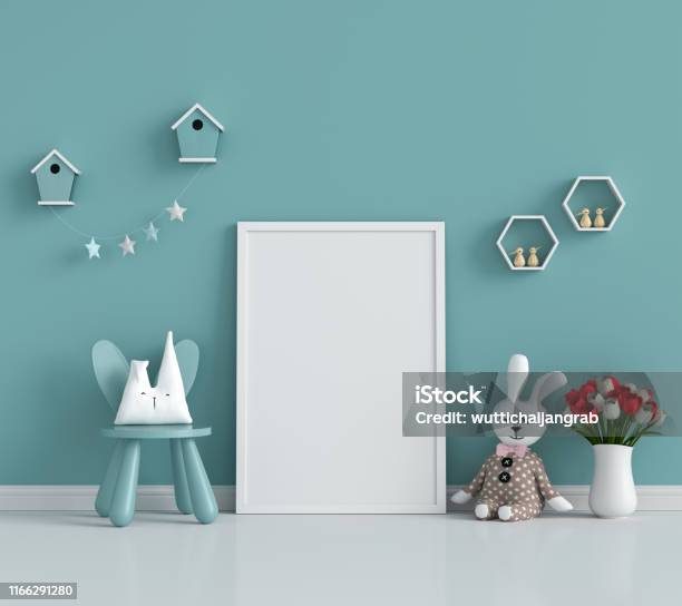 Bingkai Foto Kosong Untuk Mockup Rendering 3d Foto Stok Unduh Gambar