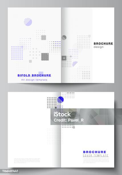 Tata Letak Vektor Dari Dua Templat Desain Mockup Sampul Modern Format