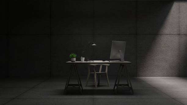 Free Stock Photo of Dark Room With Chair and Desk | Download Free ...