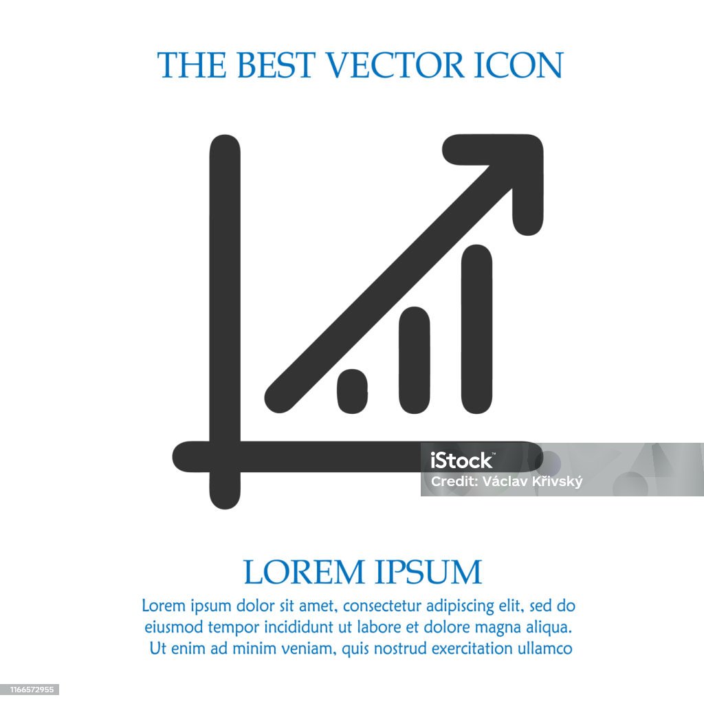Diagram Grafik Pertumbuhan Ikon Vektor Terisolasi Eps 10 Simbol