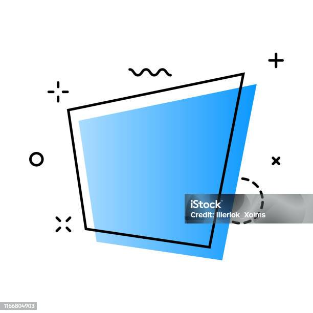 Trendi Datar Bentuk Geometris Spanduk Web Spanduk Transparan Yang Jelas