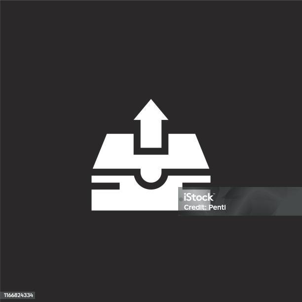 Outbox Icon Filled Outbox Icon For Website Design And Mobile App ... Outbox Icon Filled Outbox Icon For Website Design And Mobile App ...