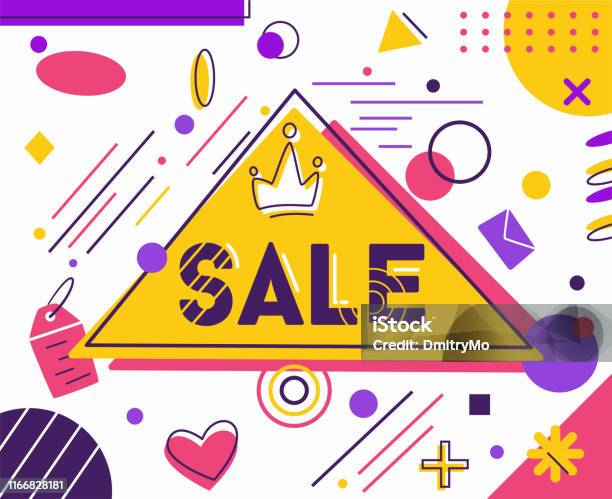 Spanduk Cairan Dinamis Modern Untuk Dijual Ilustrasi Vektor Datar