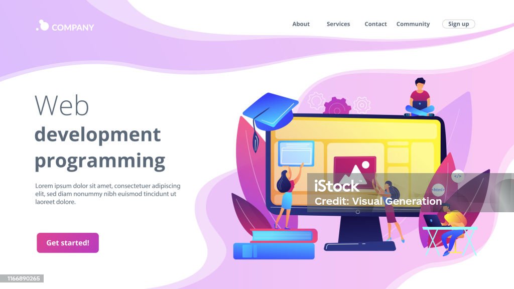 Web Development Courses Concept Landing Page Stock Illustration ... Web Development Courses Concept Landing Page Stock Illustration ...