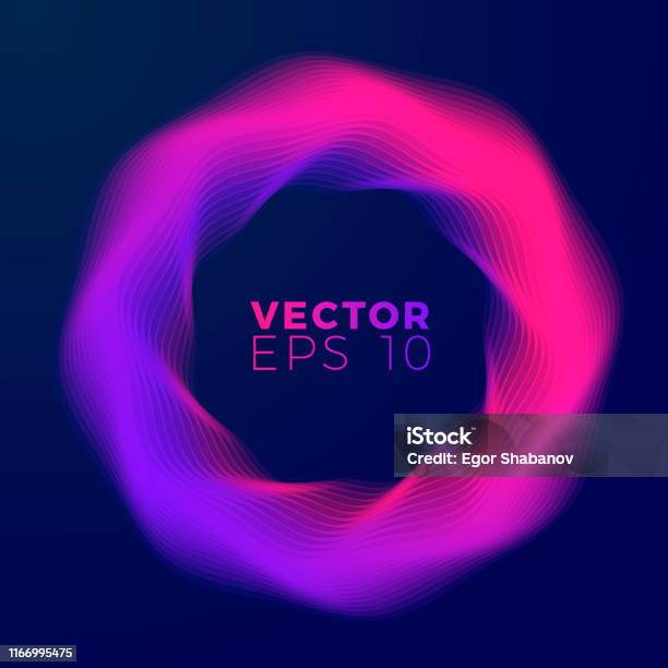 Template Desain Abstrak Vektor Dengan Bentuk Bergerak Ilustrasi Stok