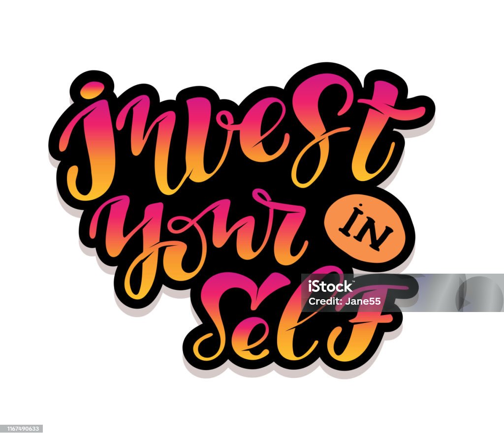 Cute Hand Drawn Motivation Lettering Poster Banner Template Stock