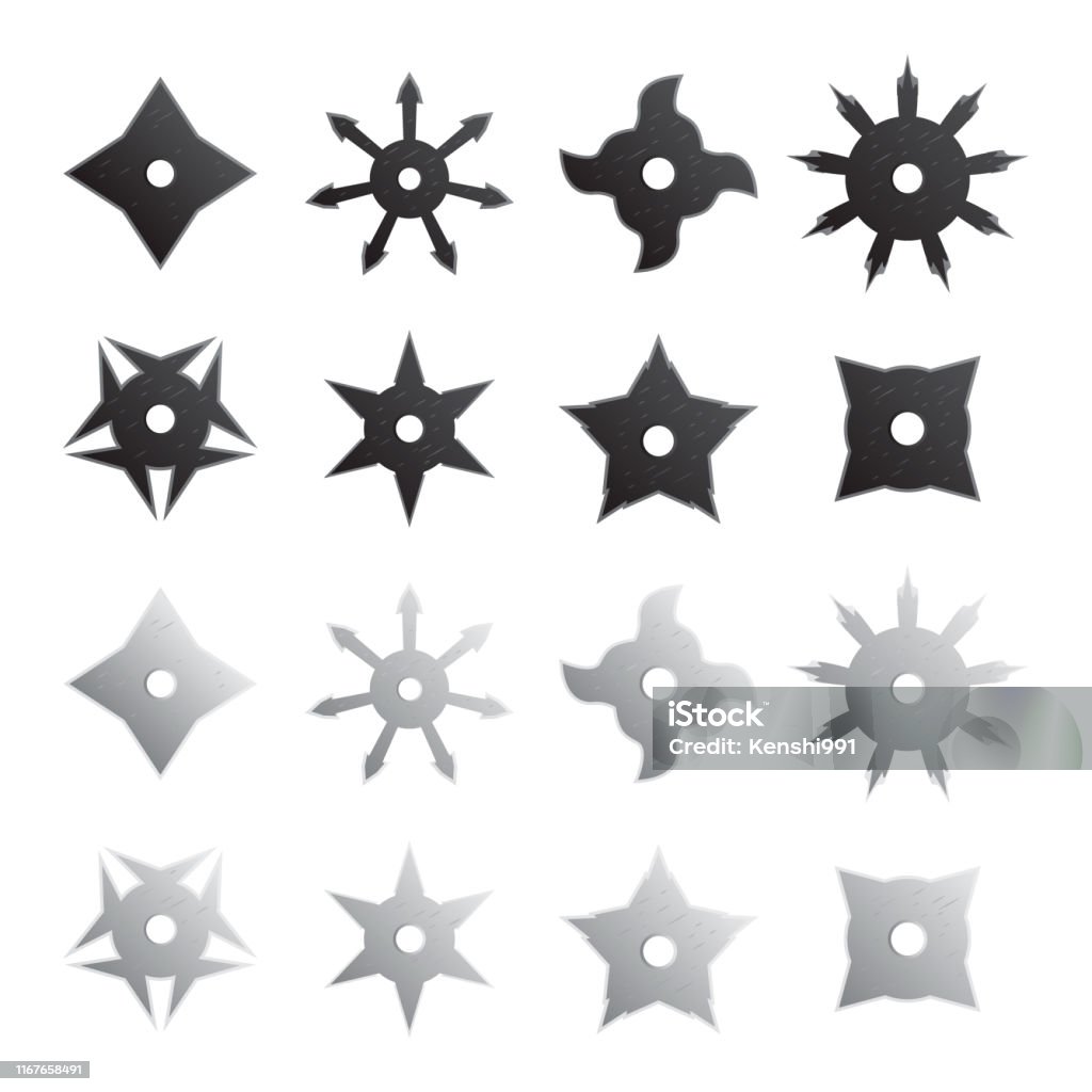 Ninjasterne Oder Shuriken Set Vektor Stock Vektor Art und mehr Bilder ... Ninjasterne Oder Shuriken Set Vektor Stock Vektor Art und mehr Bilder ...