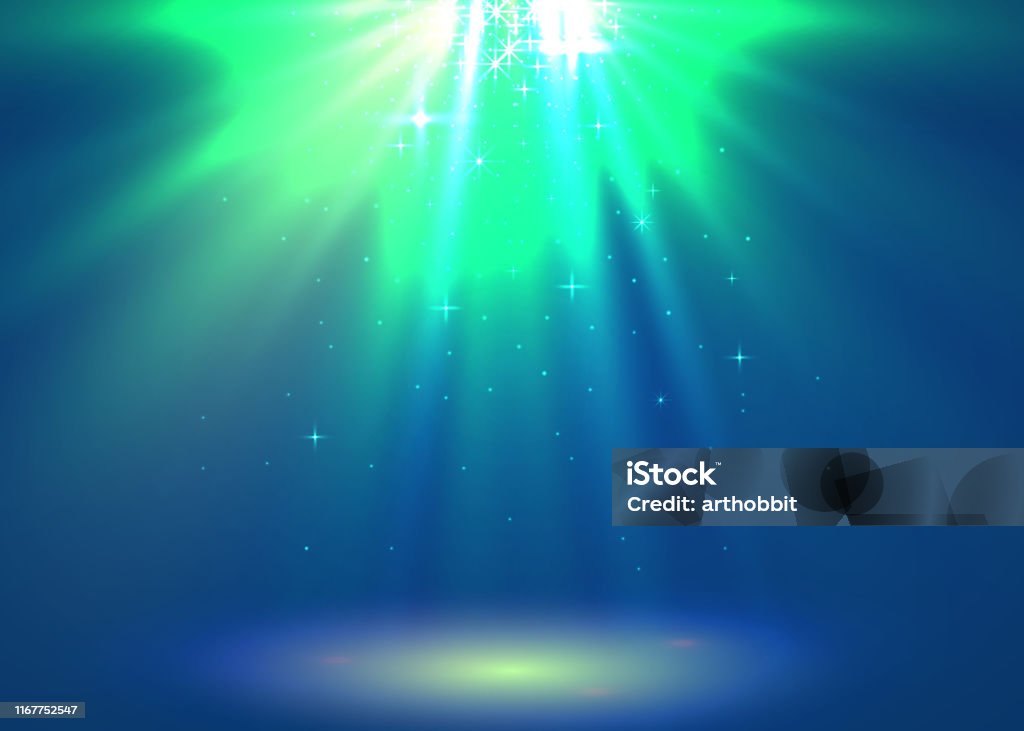 Abstract Magic Light Background Blue Holiday Burst Stock Illustration