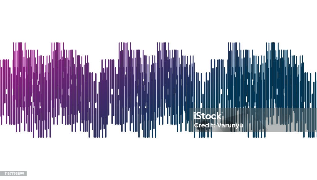 Violet Dan Blue Digital Sound Wave Background Teknologi Gelombang Gempa