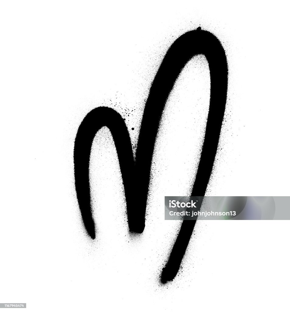 Grafiti M Font Disemprotkan Dalam Hitam Di Atas Putih Ilustrasi Stok