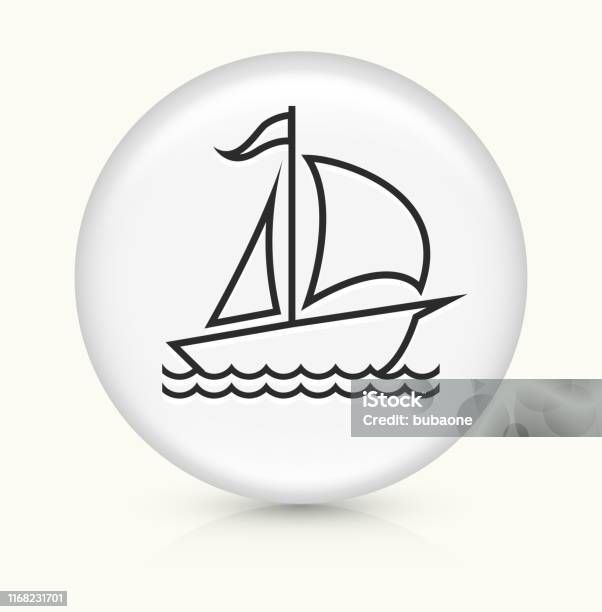 Yacht De Voile Dans Licône Deau Vecteurs Libres De Droits Et Plus D