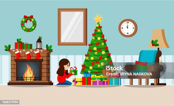 Kartu Ucapan Dengan Dihiasi Pohon Natal Dan Hadiah Di Bawah Pohon ... Kartu Ucapan Dengan Dihiasi Pohon Natal Dan Hadiah Di Bawah Pohon ...