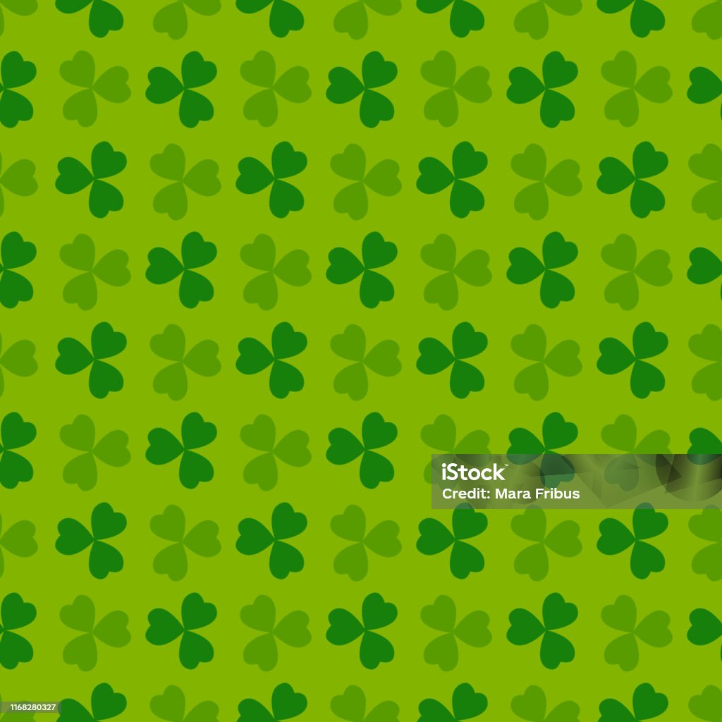 Green Clover Leaves Seamless Pattern Stock Illustration Download