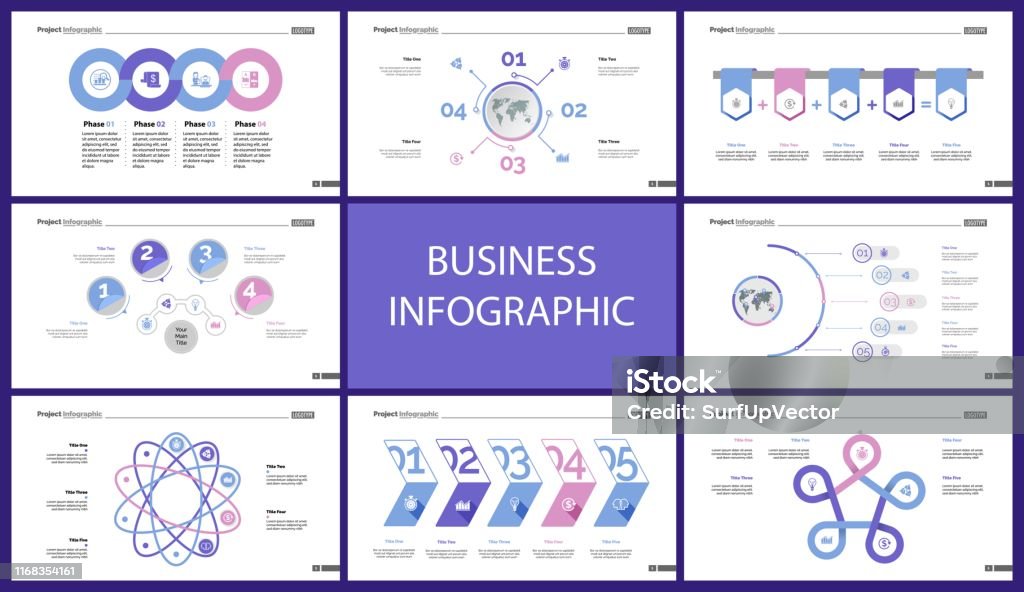 Ensemble De Graphiques Infographies De Concept De Production Ou De