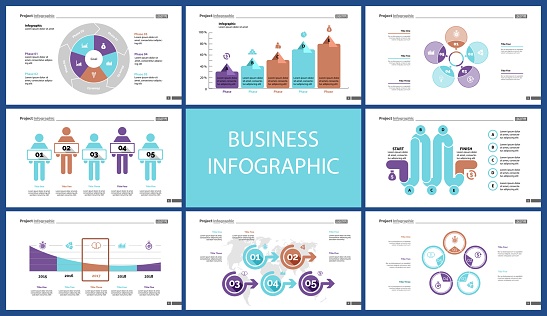 Ensemble De Graphiques Infographies Conceptuels Danalyse Financière