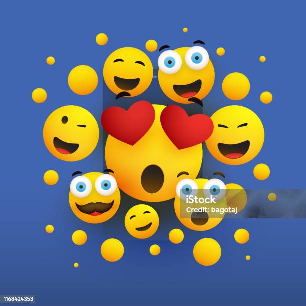 Emoticons On Mobile Device Screen Concept Stock Illustration Download