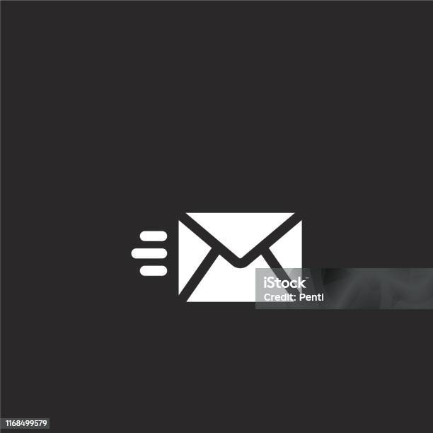 Icône Demail Icône De Messagerie Remplie Pour La Conception De Site Web