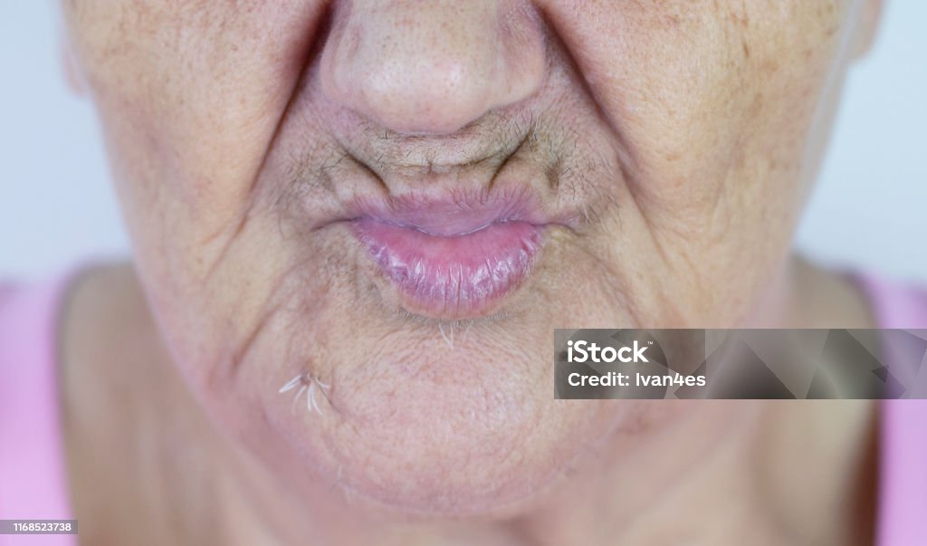 Boca Sin Dientes Una Anciana Sin Dientes Vieja Abuela Con La Boca