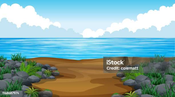 Pemandangan Alam Latar Belakang Kosong Ilustrasi Stok Unduh Gambar