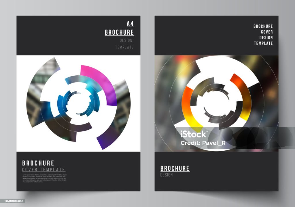 Tata Letak Vektor Format A4 Template Desain Mockups Sampul Modern Untuk