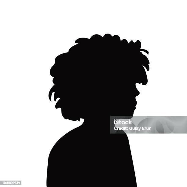 Un Vecteur De Silhouette De Tête Denfant Vecteurs Libres De Droits Et