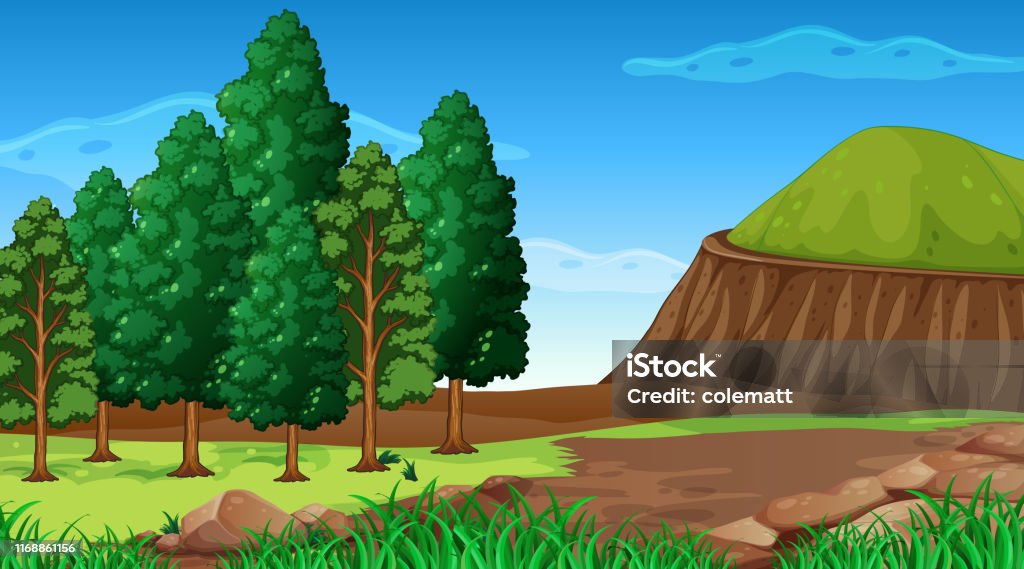 Pemandangan Alam Latar Belakang Kosong Ilustrasi Stok Unduh Gambar