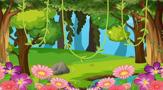 Pemandangan Alam Latar Belakang Kosong Ilustrasi Stok Unduh Gambar