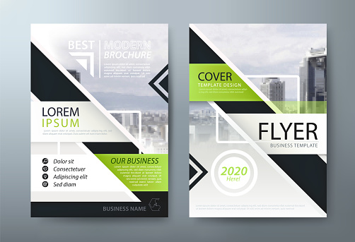 Desain Selebaran Brosur Laporan Tahunan Presentasi Leaflet Templat
