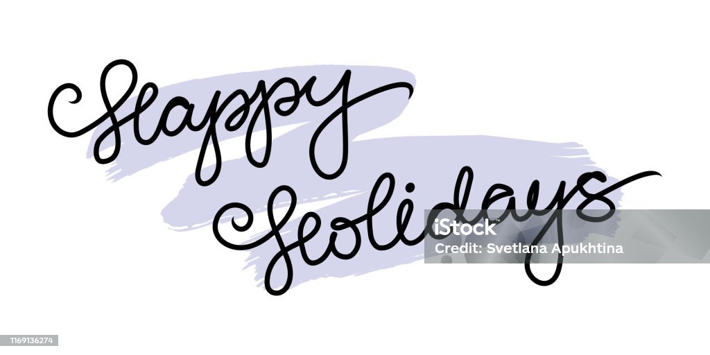 Ilustración De Feliz Frase De Vacaciones Tarjeta De Felicitación