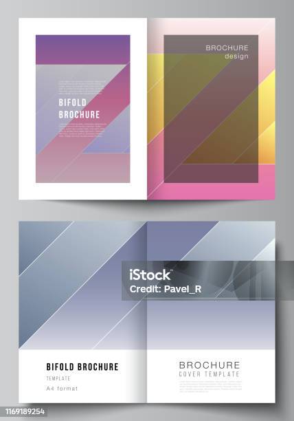 Tata Letak Vektor Dari Dua Templat Desain Mockup Sampul Modern Format