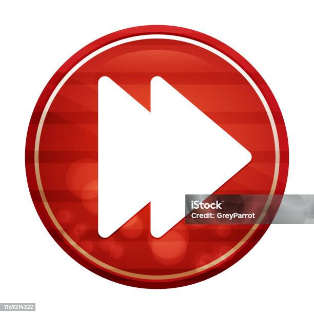 Sauter Vers Lavant Icône Réaliste Diagonale Mouvement Rouge