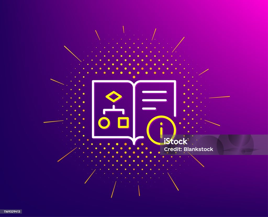 Technical Algorithm Line Icon Project Documentation Sign Vector Stock Illustration Download