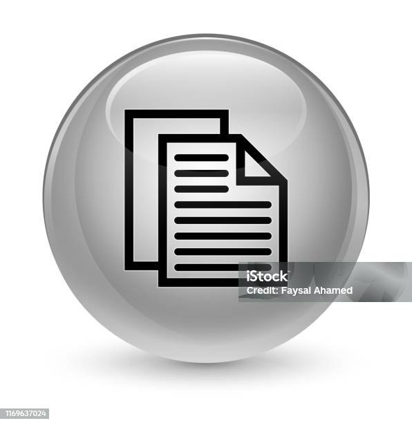 Document Pages Icon Glassy White Round Button Stock Illustration ... Document Pages Icon Glassy White Round Button Stock Illustration ...