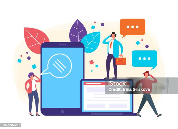Karakter Orang Berbicara Melalui Telepon Konsep Komunikasi Sosial