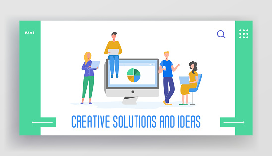Business Meeting Teamwork Concept Modèle De Page De Destination