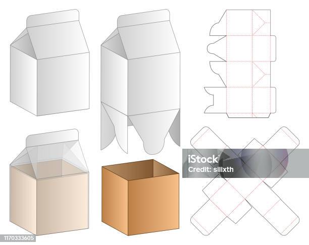 Conception De Modèle De Découpage De Matrice De Boîte Maquette 3d