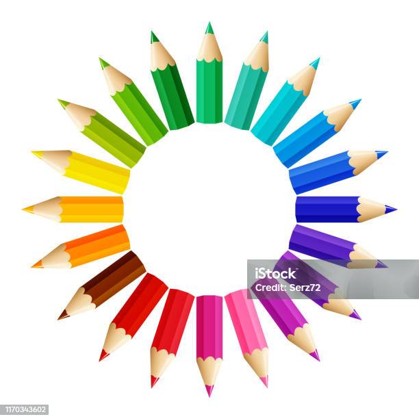 Matahari Dari Pensil Warna Ilustrasi Stok Unduh Gambar Sekarang