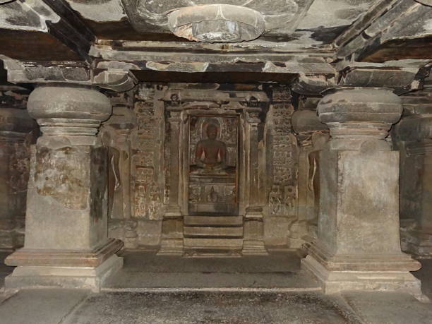Free picture: Interior of cave 5, Buddha Vihara in the Ellora Cave ...