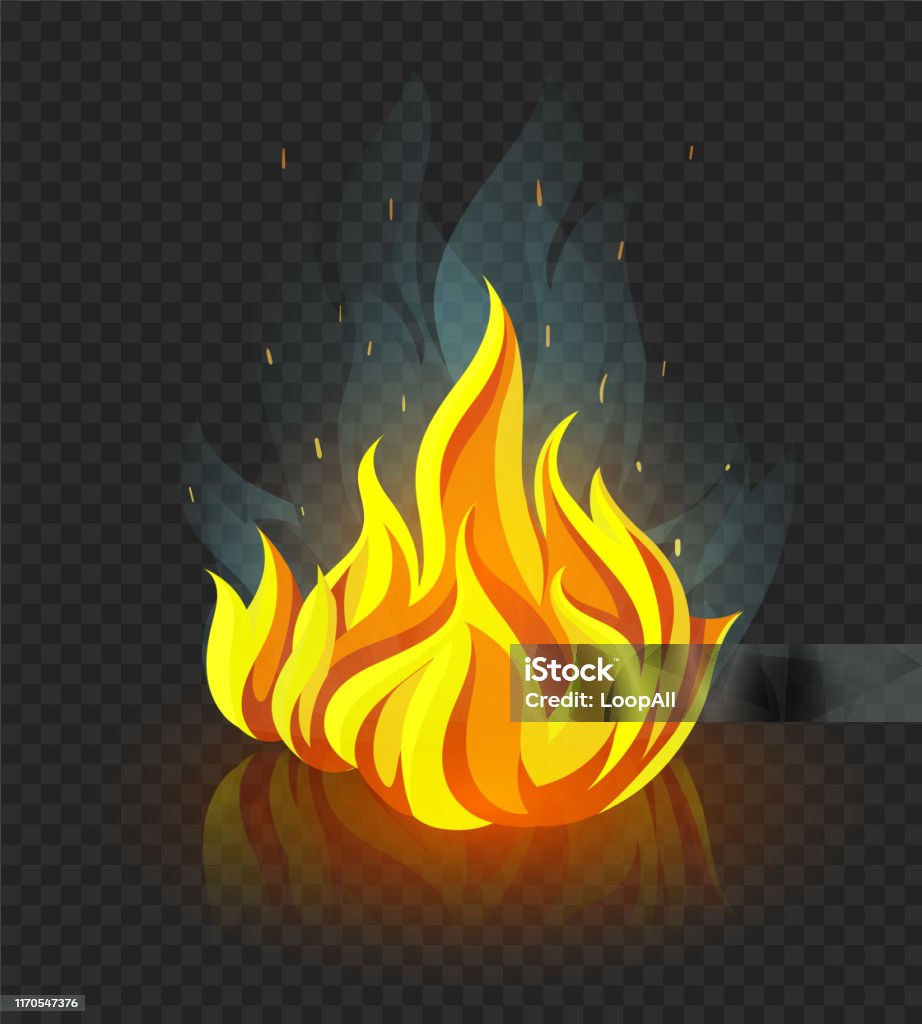 Brandende Kampvuur Met Vuur Op Steenkool Stenen Vector Illustratie ... Brandende Kampvuur Met Vuur Op Steenkool Stenen Vector Illustratie ...