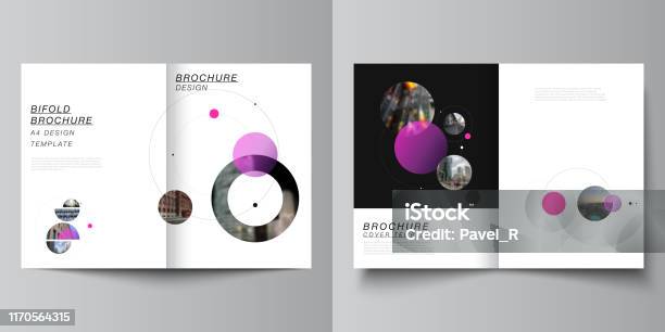 Tata Letak Vektor Dari Dua Format A4 Template Desain Mockup Sampul
