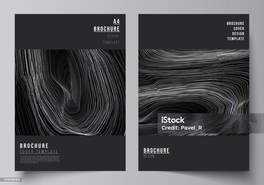 Tata Letak Vektor Format A4 Template Desain Mockups Sampul Modern Untuk