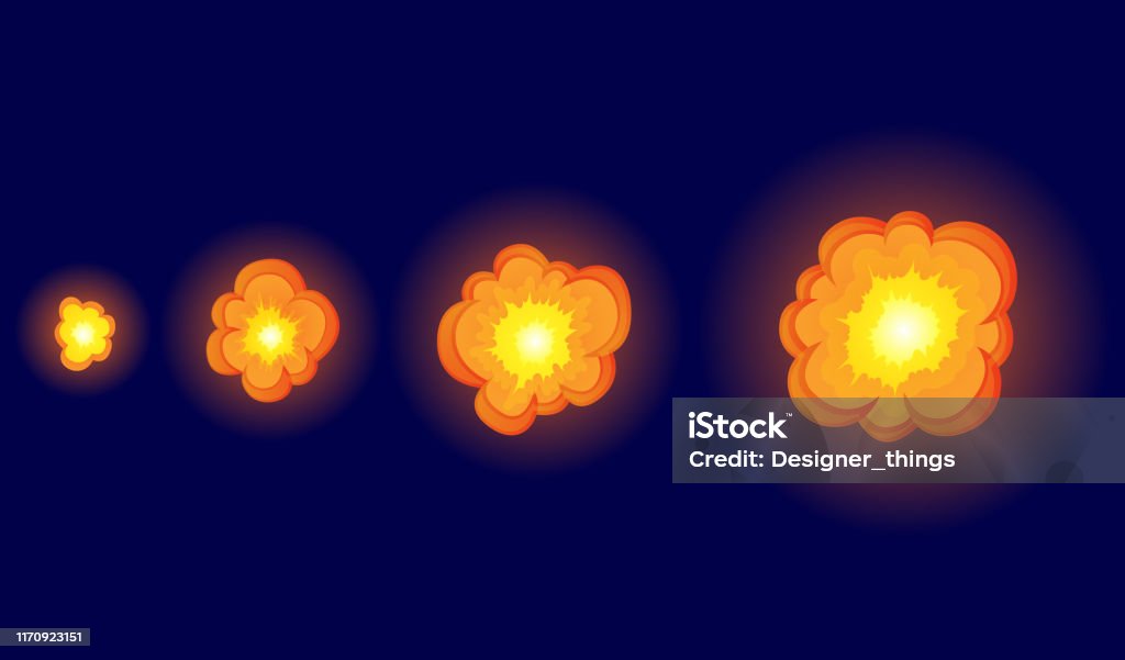Effet Dexplosion De Dessin Animé Avec La Fumée Boom Deffet Flash
